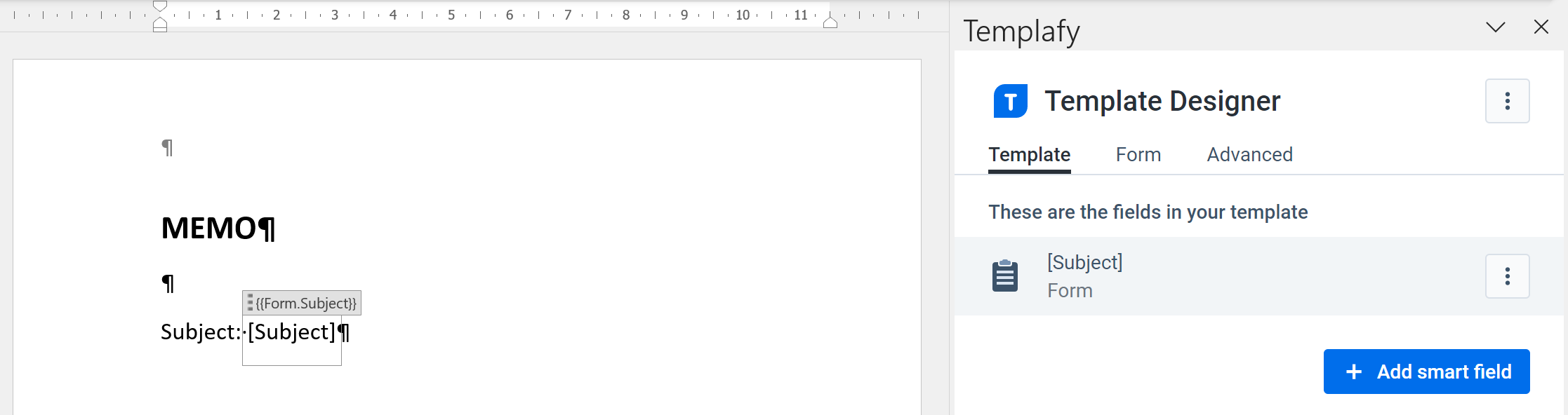How to create Smart fields in Word – Templafy Help center
