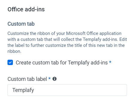 Advanced settings of Office add-ins (More options) – Templafy Help center