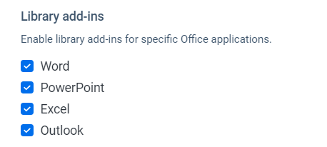 Advanced settings of Office add-ins (More options) – Templafy Help center