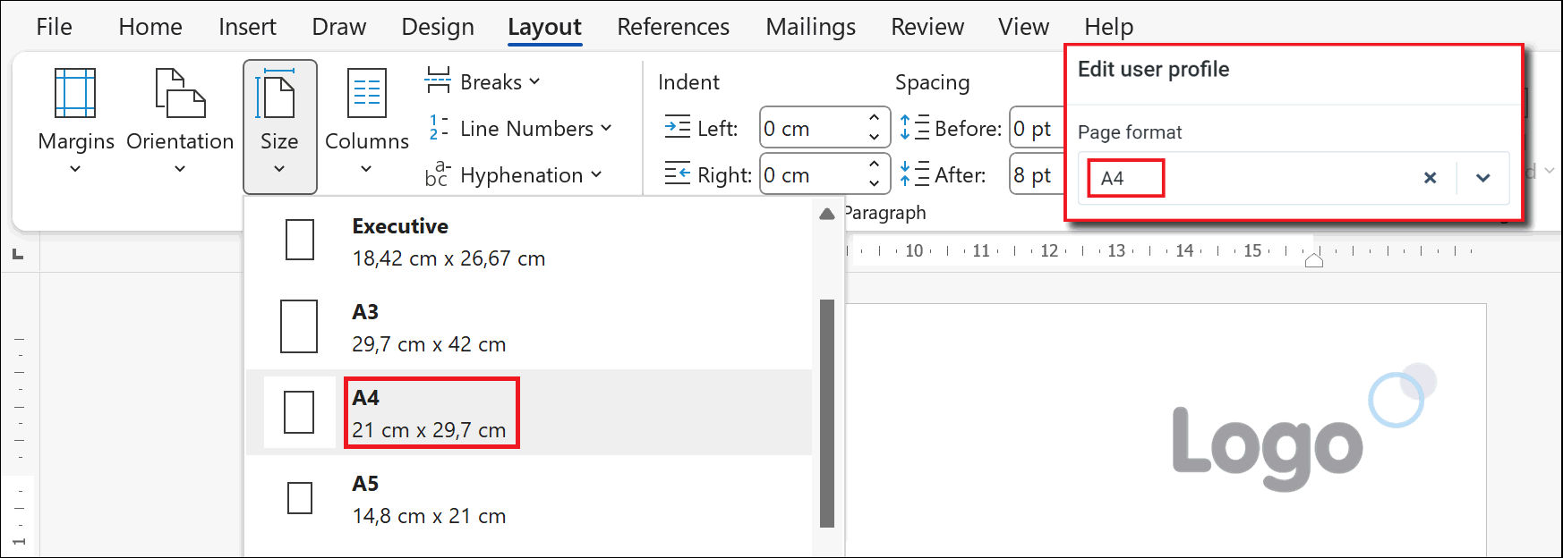 How to set the page setup of a document – Templafy Help center