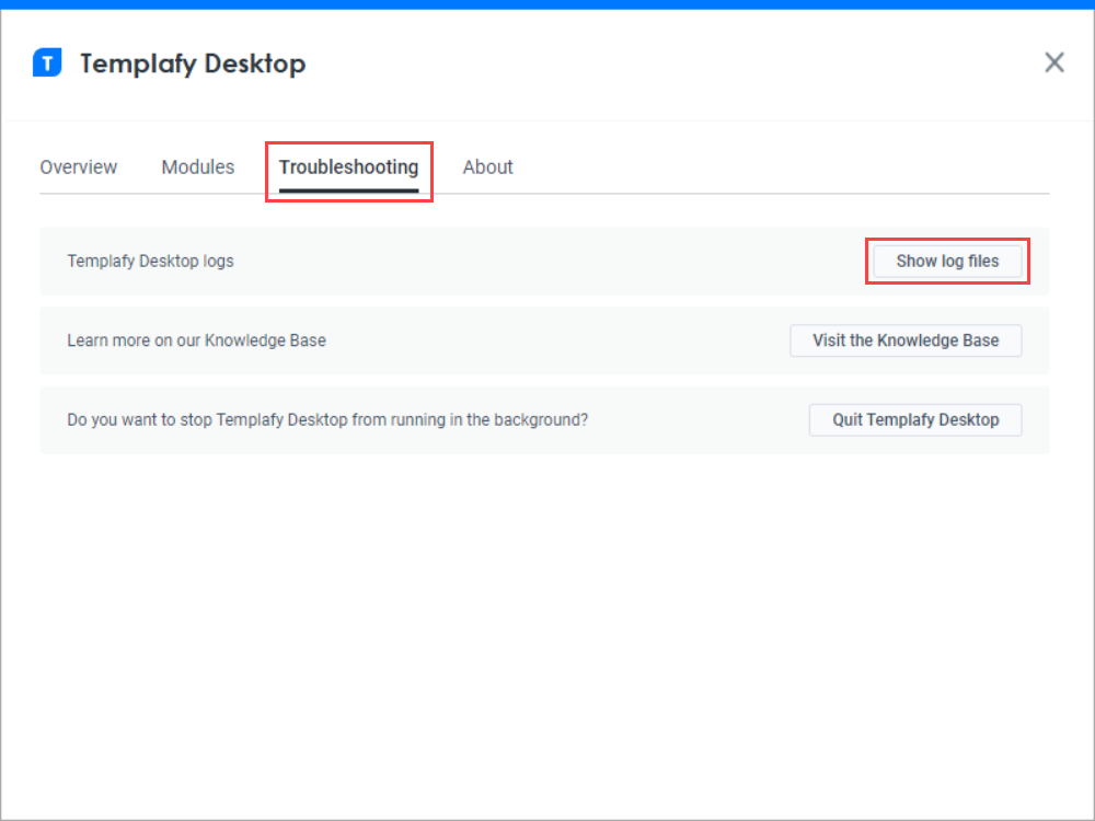 How to locate Templafy log files – Templafy Help center