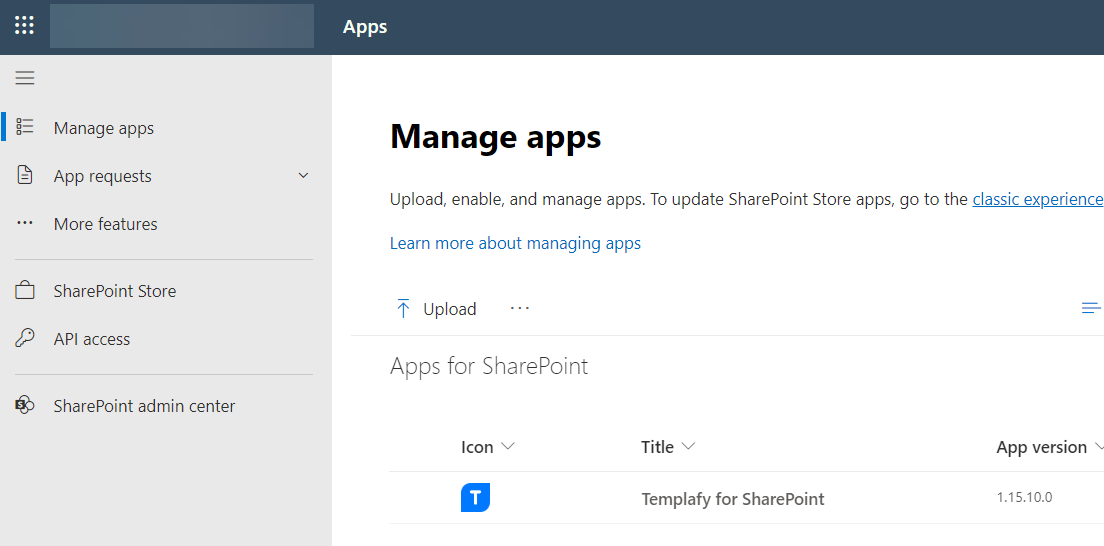 How to enable SharePoint App Connector – Templafy Help center