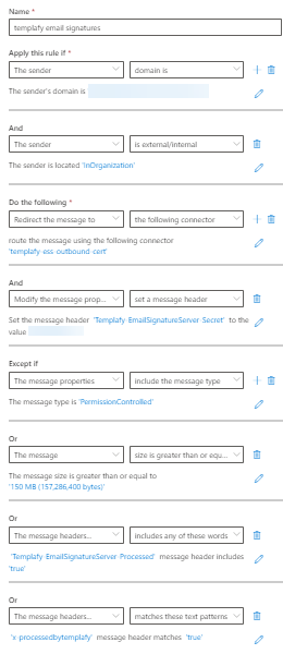 Create Mail Flow Rule for Email Signature Server – Templafy Help center