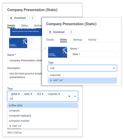 How to use tags in Libraries – Templafy Help center