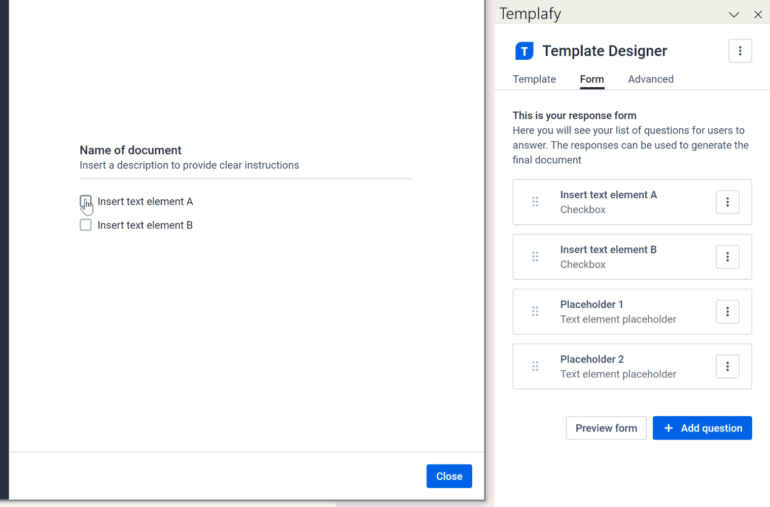 How To Dynamically Insert Text Elements From The Library In A Document Templafy Help Center