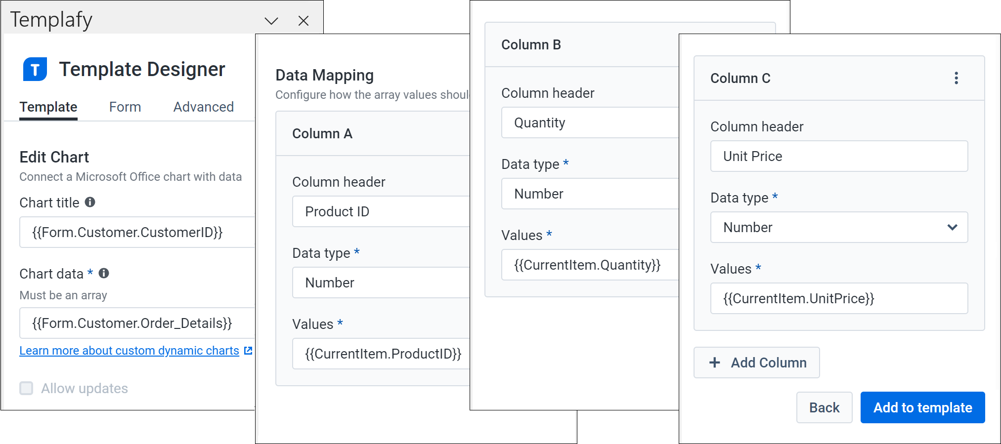 How to create custom chart bindings – Templafy Help center