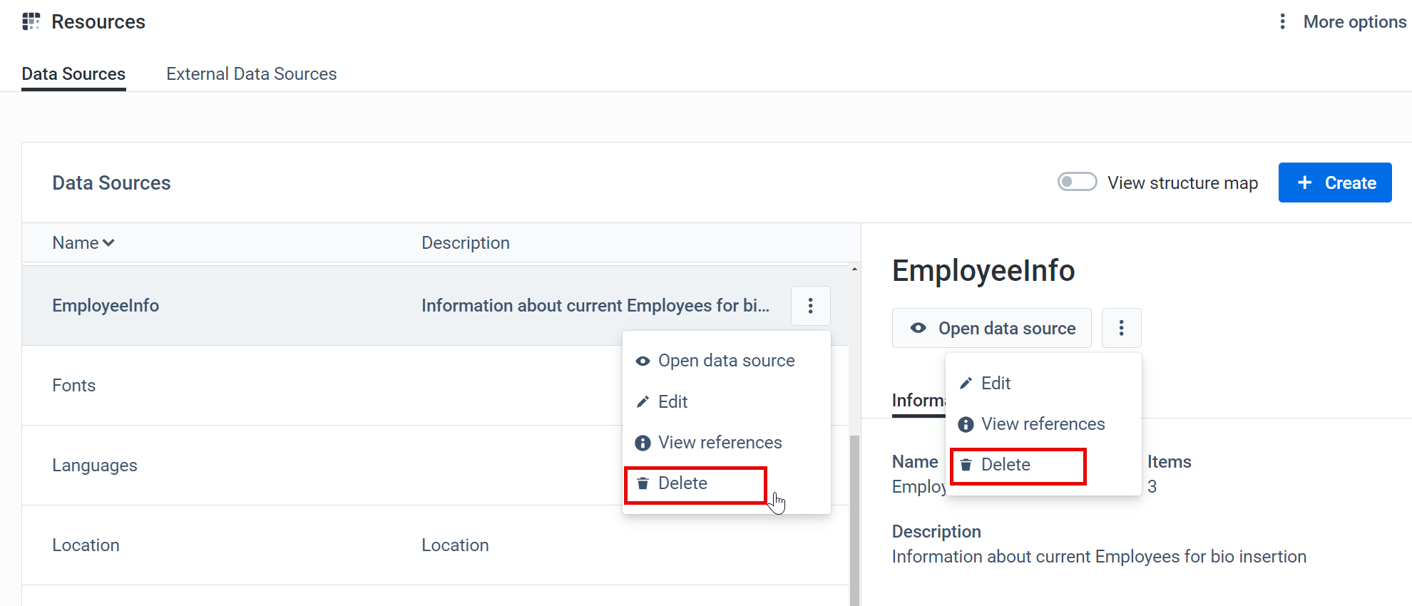How To Delete Data Sources And Data Source Items Templafy Help Center