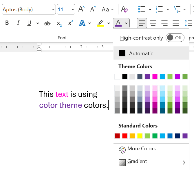 How to apply color themes to a template – Templafy Help center