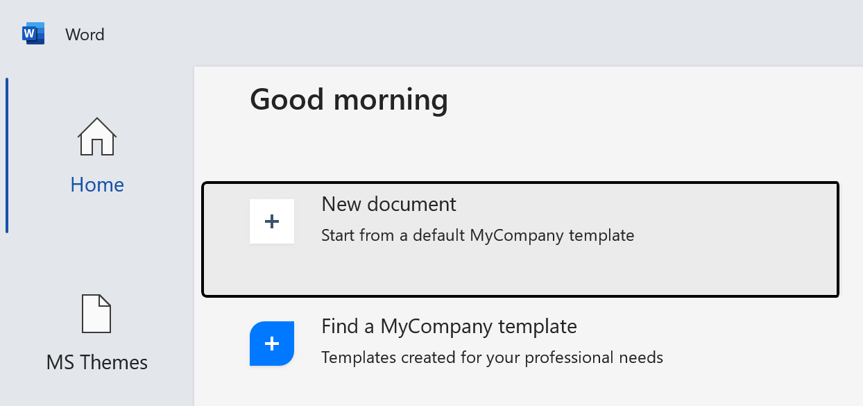 How to create a blank template – Templafy Help center