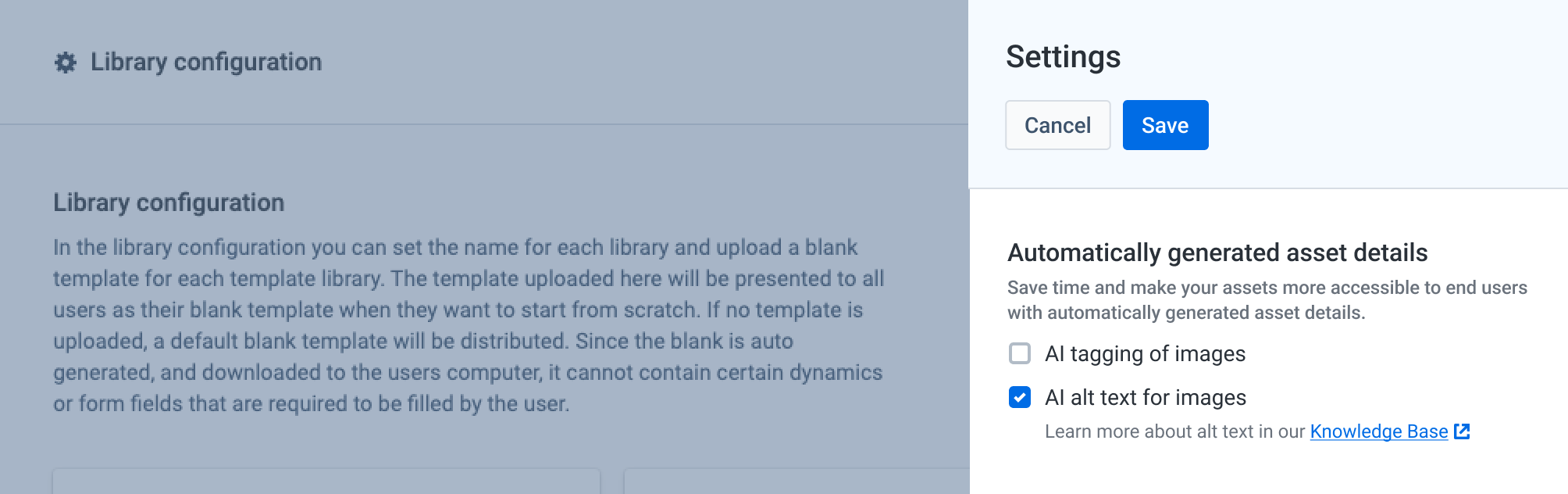 Enable or disable automatic alt text for Images – Templafy Help center