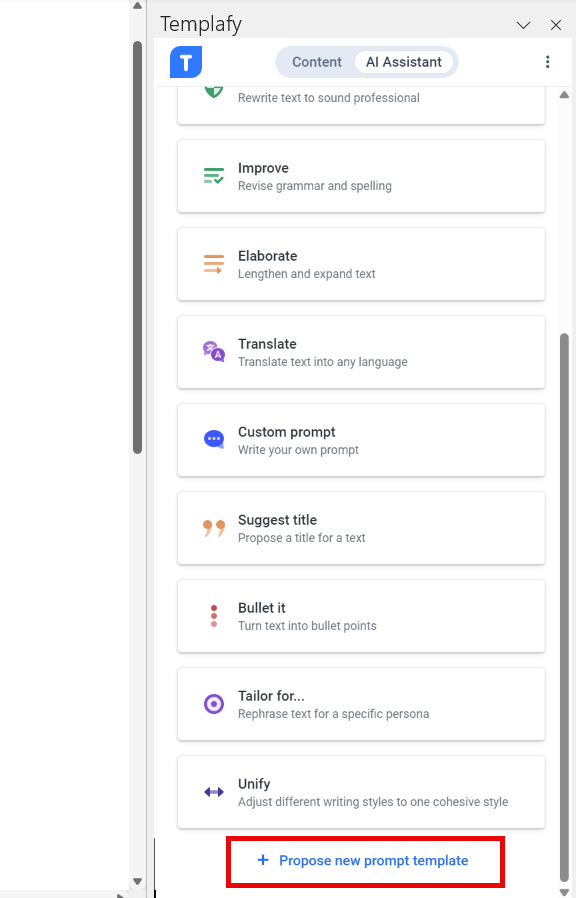 How to use the AI Assistant – Templafy Help center