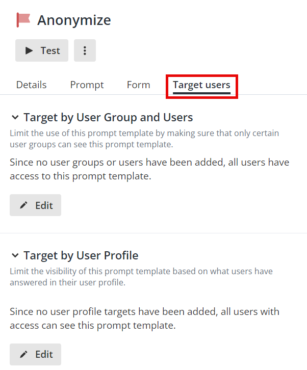 Target distribution of AI Assistant to users – Templafy Help center