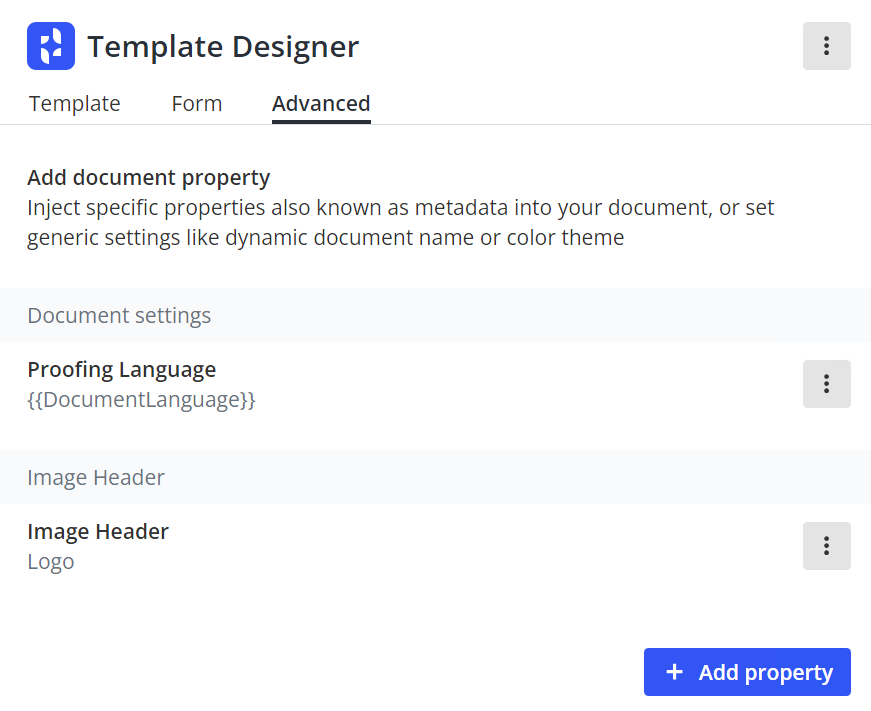 What are template settings and properties? – Templafy Help center