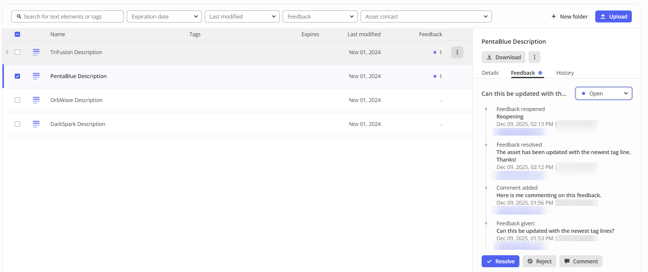 How to review feedback on the Content Library – Templafy Help center