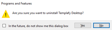 Uninstalling Templafy Desktop – Templafy Help center