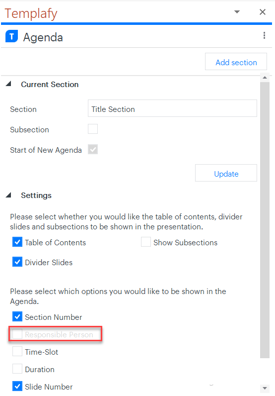 How to edit the Agenda layout of ProductivityPlus – Templafy Help center