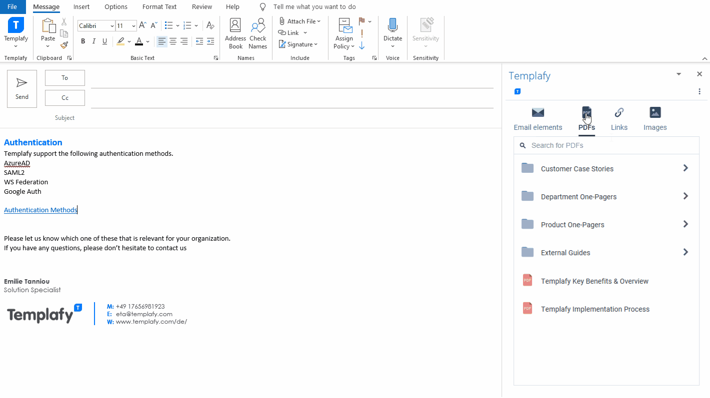PDFs Library – Templafy Help center