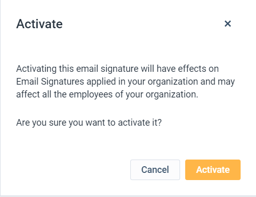 How to activate an email signature part – Templafy Help center
