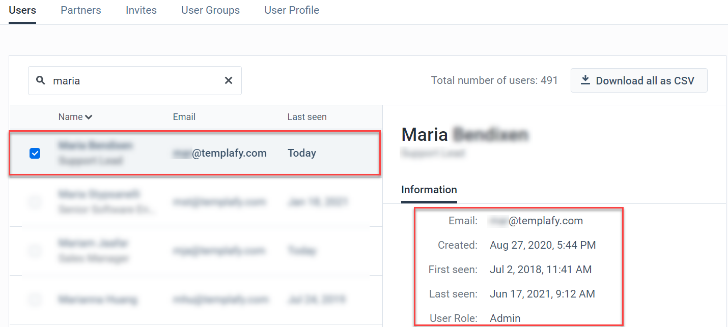 Users (Manage All Users) – Templafy Help center