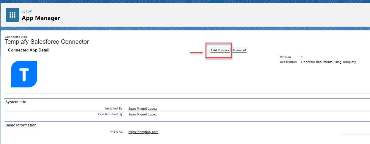 How to enable Salesforce App Connector – Templafy Help center
