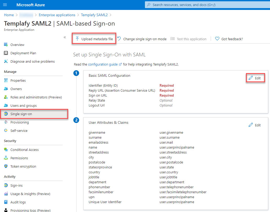 How to setup SSO with Microsoft Entra ID - SAML2 – Templafy Help center