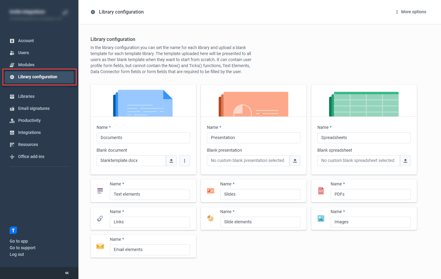 What is library configuration? – Templafy Help center