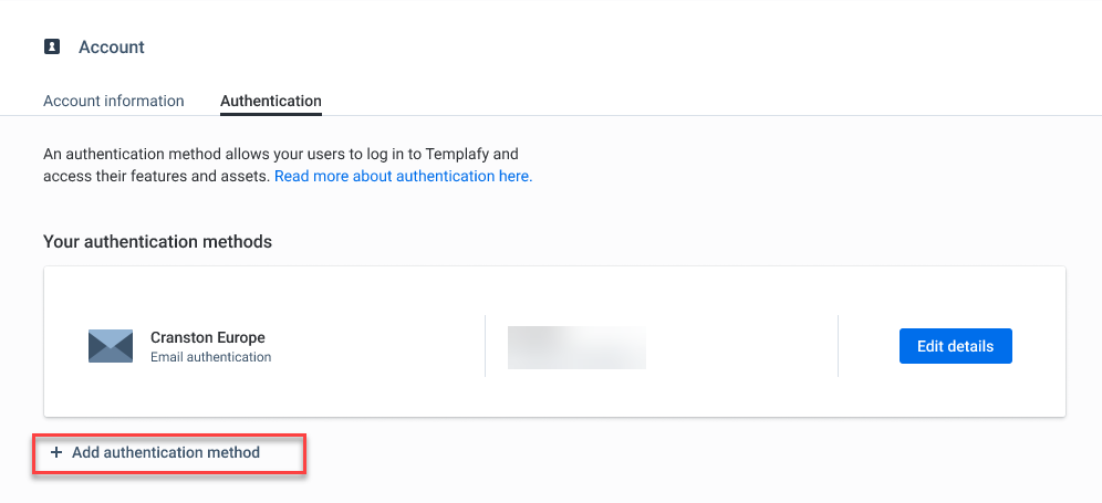How to set up multiple authentication methods – Templafy Help center