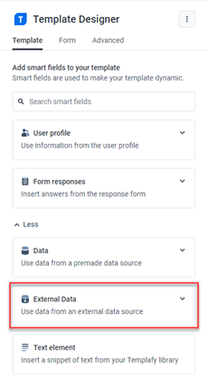 What data can be used to create a smart template? – Templafy Help center