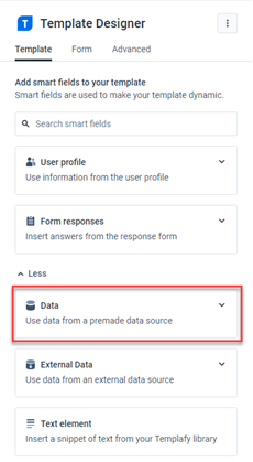 What data can be used to create a smart template? – Templafy Help center