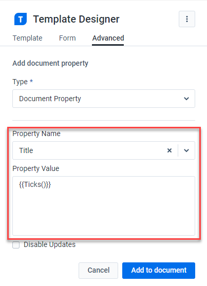 How to generate a unique number using Ticks() – Templafy Help center
