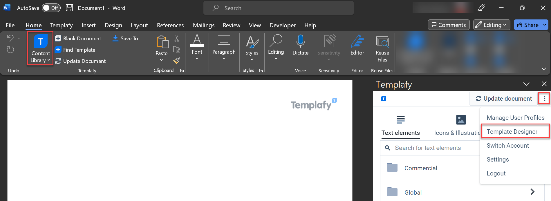 How to access Template Designer – Templafy Help center