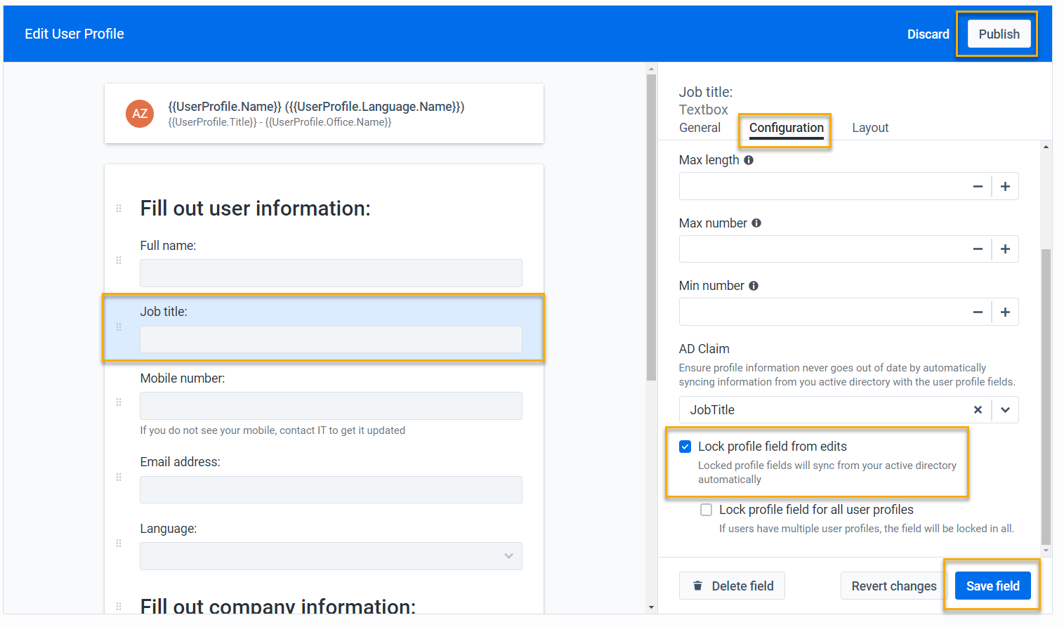 How to use AD claims in User Profile? – Knowledge Base